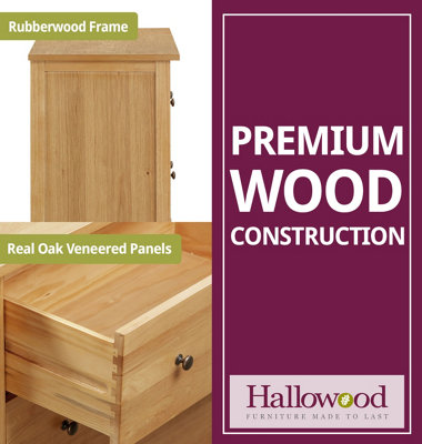 Hallowood Furniture Aston Oak 6 Drawer Chest