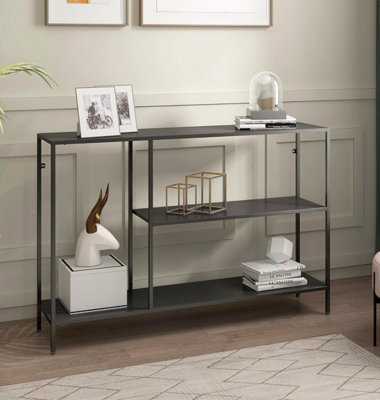 Hallowood Furniture Bewdley Large Console Table with 2 Shelves