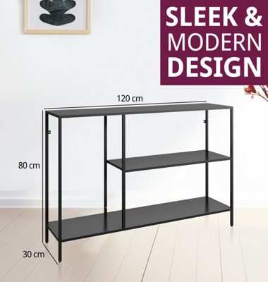 Hallowood Furniture Bewdley Large Console Table with 2 Shelves