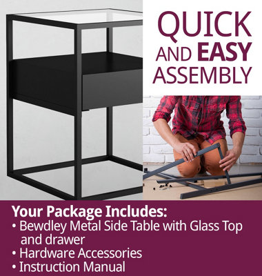 Hallowood Furniture Bewdley Side Table with Drawer