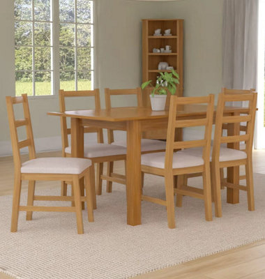 Hallowood Furniture Camberley Oak Butterfly Extending Dining Table with ...