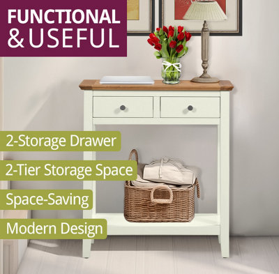 Hallowood Furniture Clifton Oak Painted Console Table