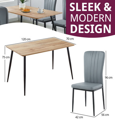 Hallowood Furniture Cullompton Small Rectangular Dining Table 120cm ...