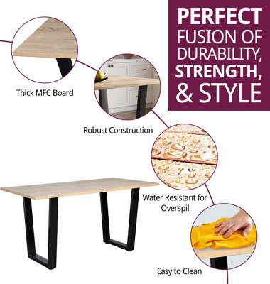 Hallowood Furniture Dudley Large Dining Table - 150cm