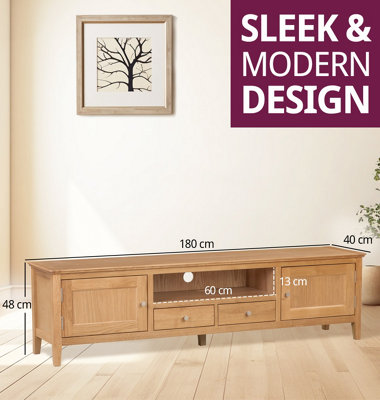 Hallowood Furniture Hereford Long TV Unit