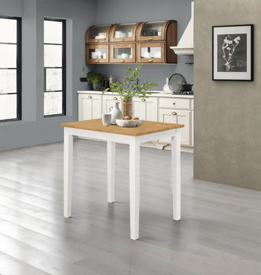 Hallowood Furniture Ledbury Small Dining Table in White Painted and ...