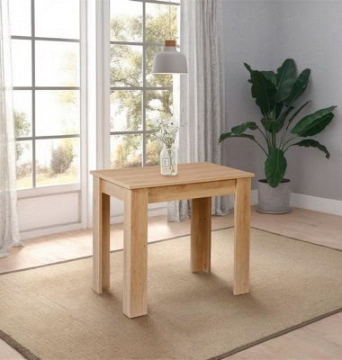 Hallowood Furniture Newquay Oak Fixed Top Dining Table 80cm