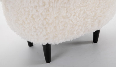 Hallowood Furniture Sheep Storage Stool (White)