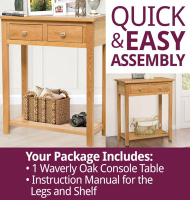 Hallowood Furniture Waverly Oak Console Table