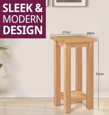 Hallowood Furniture Waverly Oak Tall Side Table