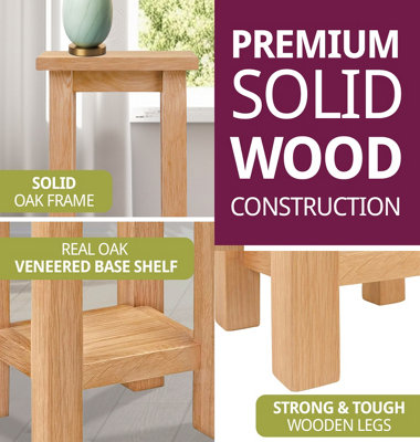 Hallowood Furniture Waverly Oak Tall Side Table