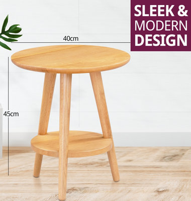 Hallowood Furniture Waverly Small Round Side Table with 3 Legs and ...