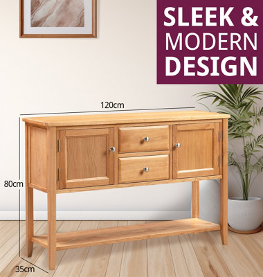 Hallowood Furniture Windsor Oak Large Console Table