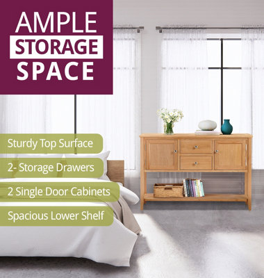 Hallowood Furniture Windsor Oak Large Console Table