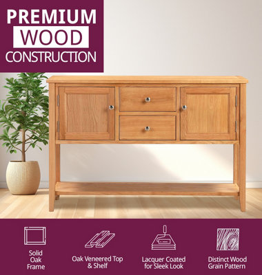 Hallowood Furniture Windsor Oak Large Console Table