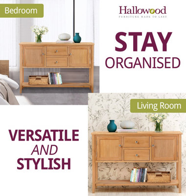 Hallowood Furniture Windsor Oak Large Console Table
