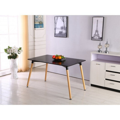Halo 4 or 6 seating Dining Table Single, Black