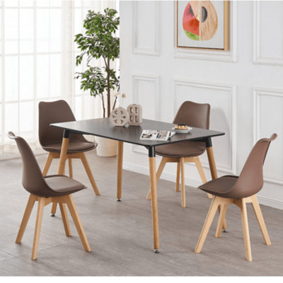 Halo 4 or 6 seating Dining Table Single, Black