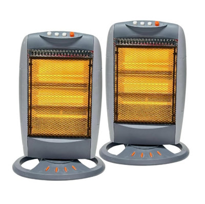Halogen Heater 400W/800W/1200W - 3 Power Settings - Replaceable Halogen ...