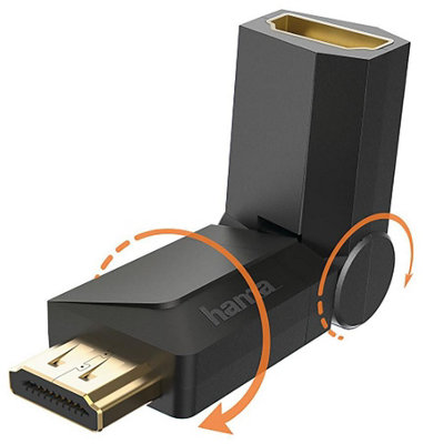 HAMA - Compact Gold Plated Swivelling/Rotating HDMI Extender at B&Q