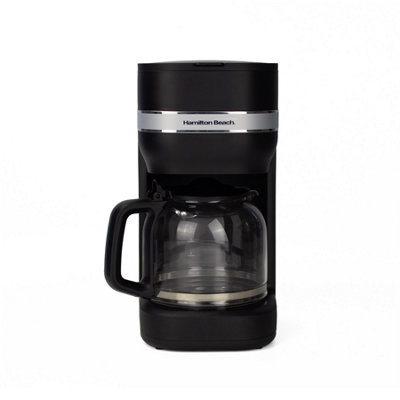 Hamilton Beach Ella 1.5L Matte Black Filter Coffee Machine at B&Q