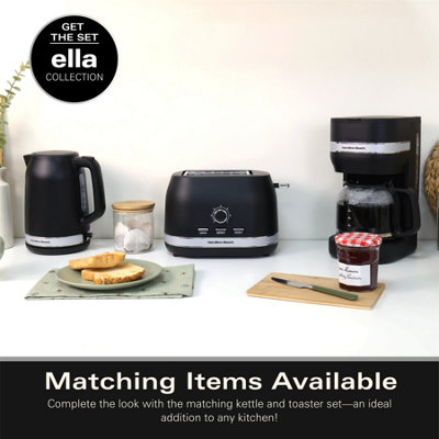 Hamilton Beach Ella 1.5L Matte Black Filter Coffee Machine