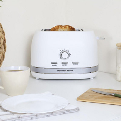Hamilton Beach Ella 2 Slice Matte White Toaster