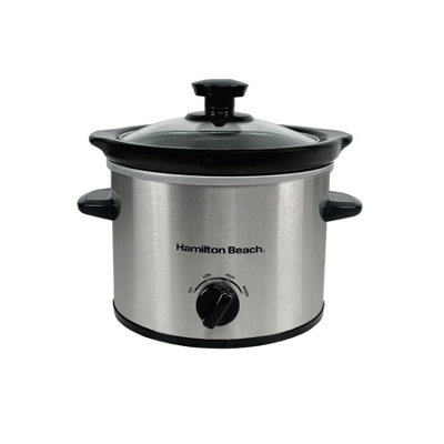 Hamilton Beach 'The Mighty Mini' 1.8L Silver Slow Cooker | DIY at B&Q