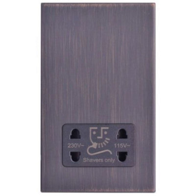 Hamilton G2 115/230V Dual Voltage Shaver Socket - Etrium Bronze/Black ...