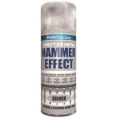 Hammer Effect Silver Paint 400ml (Spray) - Pack of 4 | DIY at B&Q