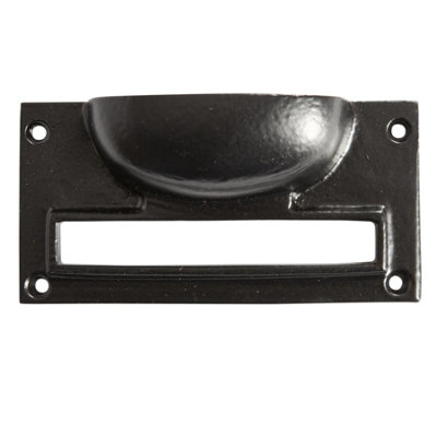 Hammer & Tongs Filing Cabinet Drawer Pull with Card Frame - W100mm x ...