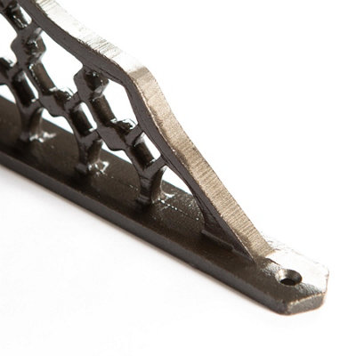HAMMER & TONGS HONEYCOMB IRON SHELF BRACKET - D205MM - RAW - PACK OF 2
