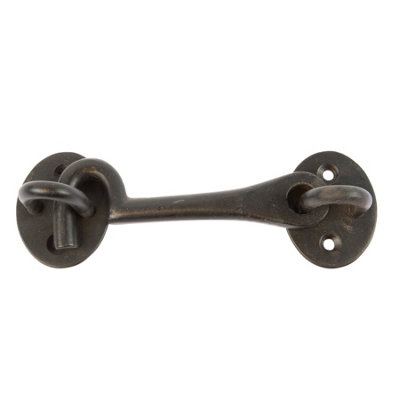 Hammer & Tongs Rustic Cabin Hook and Eye - W125mm - Black
