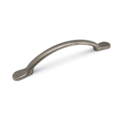 Hammered D-Handle, Pewter Finish