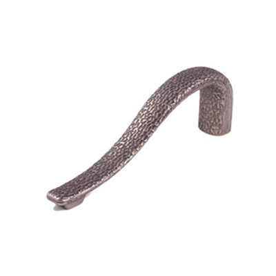 Hammered Latch Handle, Pewter Finish