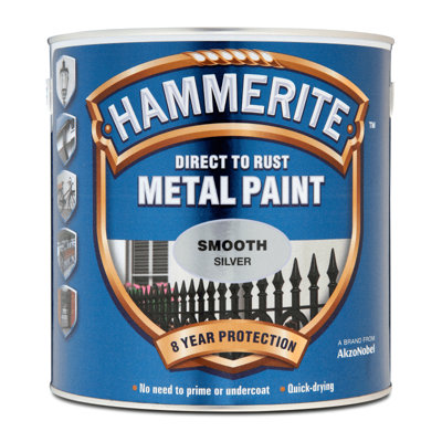 Hammerite Direct to Metal Paint Smooth Silver 2.5L