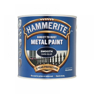 Hammerite Direct to Rust Smooth Metal Paint 2.5L Dark Blue