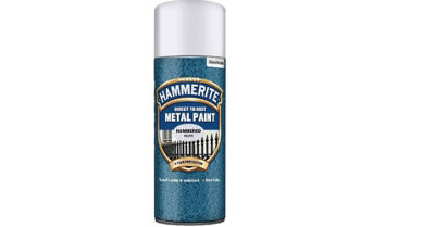 Hammerite Hammered Direct To Rust Metal Paint Silver Spray 400ml