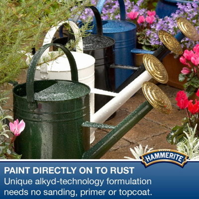 Hammerite Smooth Blue 750ml with 1" Paint Brush