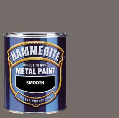 Hammerite - Smooth Direct to Rust - 750ML - Mercury Grey | DIY at B&Q