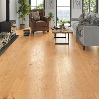 Hampstead Oak Wood Effect Brushed UV Oiled Engineered Wood/Timber/Oak ...