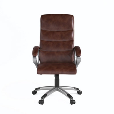 Hampton office chair in brown leather