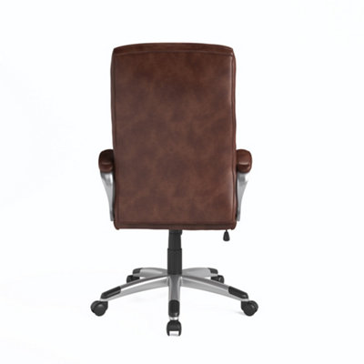 Hampton office chair in brown leather