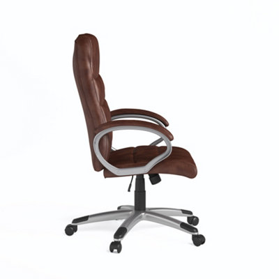 Hampton office chair in brown leather