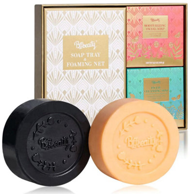 Hand Cleaners Facial Cleansing Soap Bars 2 Pcs Moisturizing Charcoal ...