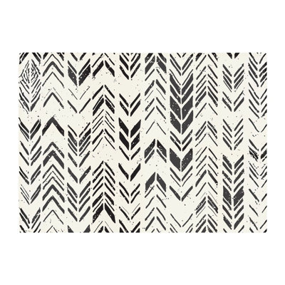 Hand Drawn Chevron Pattern Glass Chopping Board