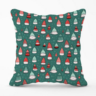 Hand Drawn Joyful Santa Hats Cushions 60cm x 60cm