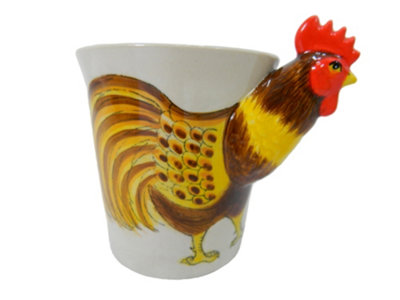 Hand Made Ceramic Mug - Animal Mugs - Chicken