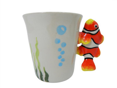 Hand Made Ceramic Mug - Animal Mugs - Clown Fish