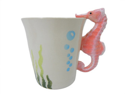 Hand Made Ceramic Mug - Animal Mugs - Seahorse